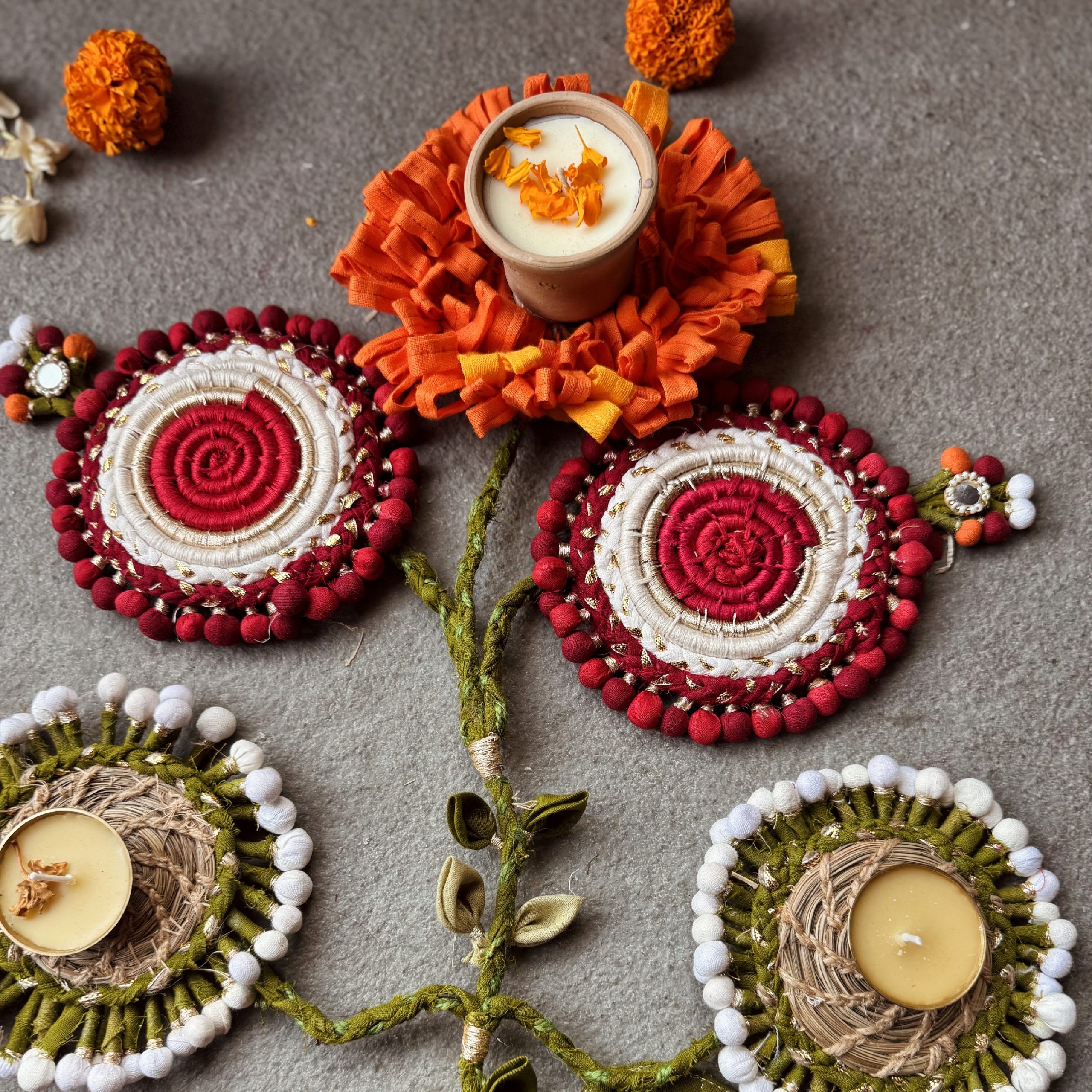 Genda Phool Rangoli - Terra