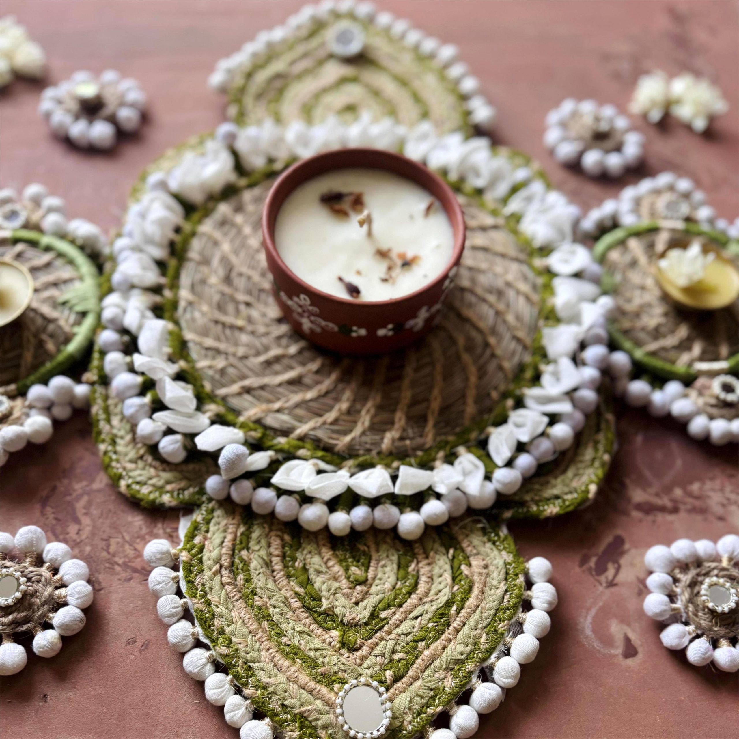 Phoolon ki kali Rangoli - Terra